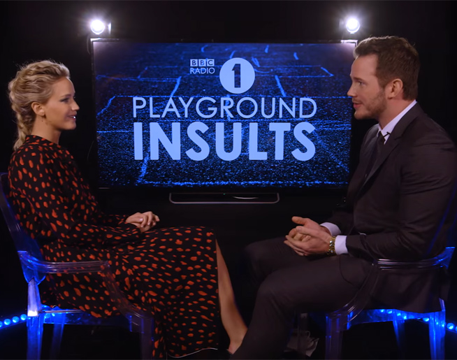 Jennifer Lawrence And Chris Pratt Insult Each Other Wedg Fm